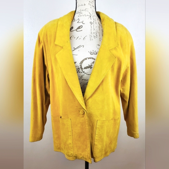 Avanti | Jackets & Coats | Vintage Avanti Leather Jacket Marigold ...